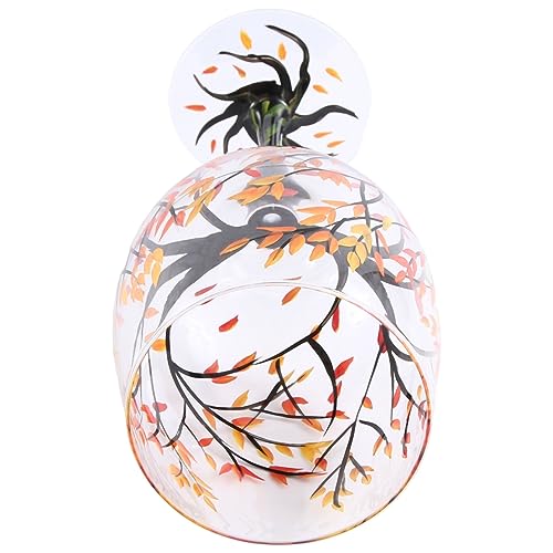 Zxsdjksd 2Pcs HOT-Autumn Tree Wine Glass - Fall Colors - Leaves of Red, Yellow, Orange - Hand Painted - Fall Leaf Easy to Use