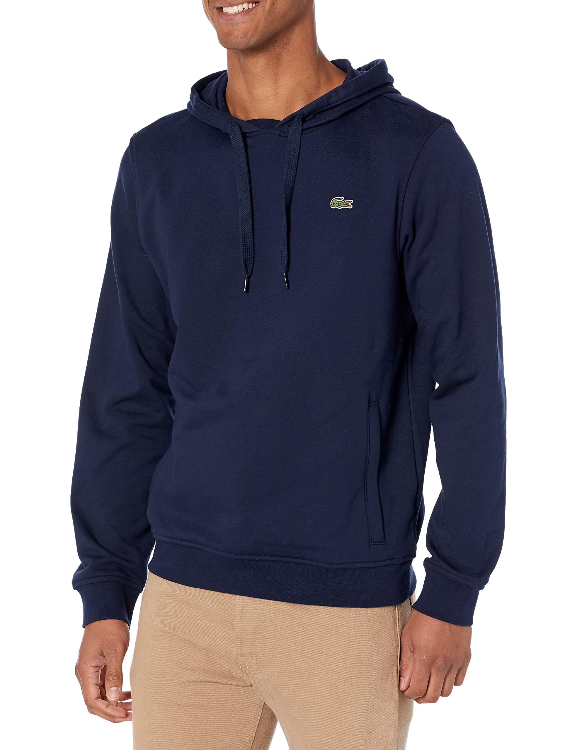 Lacoste Men's Pullover Hooded Fleece, REDCURRANT BUSH/REDCURRANT BUSH, 3XL