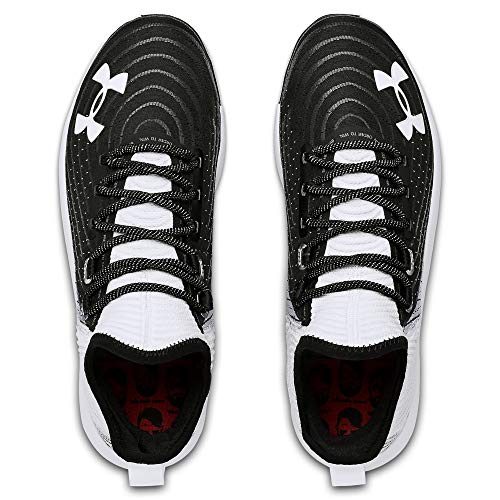 Under Armour Men's Harper 4 Low ST Athletic Shoe, White (101)/Black, 7.5 M US