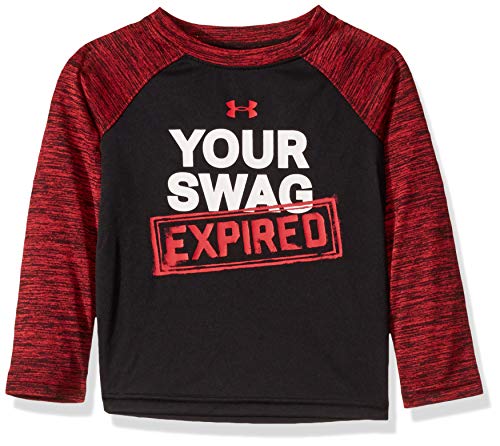 Under Armour Toddler Boy's Raglan Long Sleeve Shirt Shirt, Black F, 2T