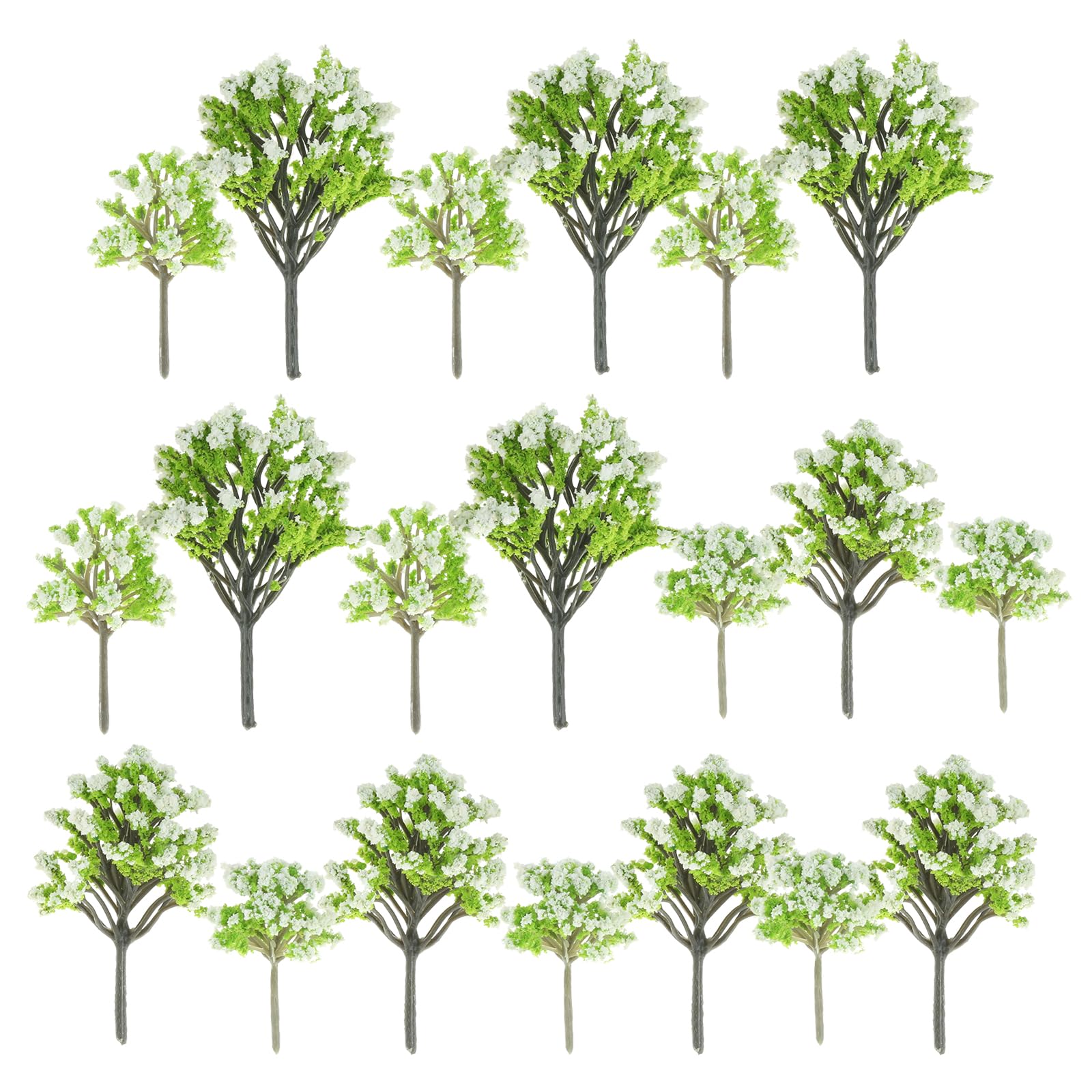 Yetaha 20Pcs Miniature Yellow Model Tree, Mini Fairy Garden Model Plant Ornament for DIY Craft Train Landscape Railroad Scenery Sand Military Layout Model War Gaming Terrain