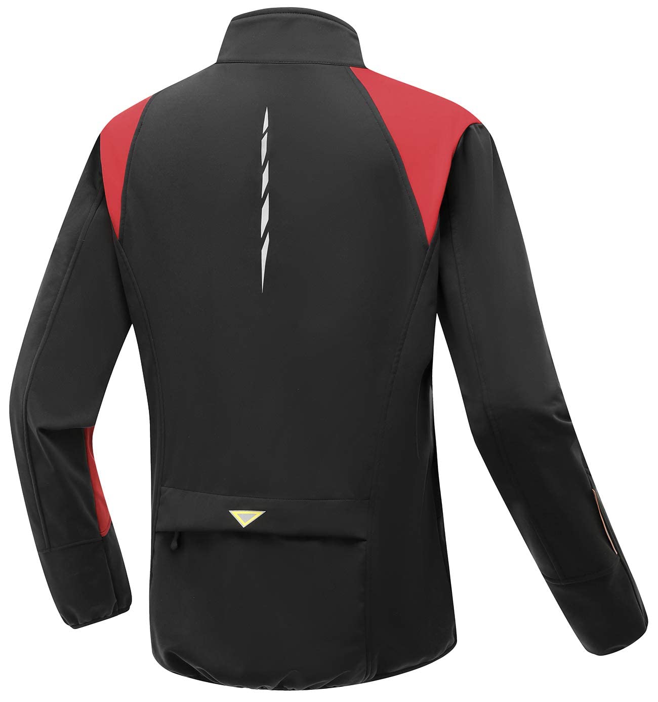 wantdo Men's Winter Cycling Thermal Jacket Warm Soft Shell Windproof Running Jacket Waterproof Fleece Windbreaker Reflective