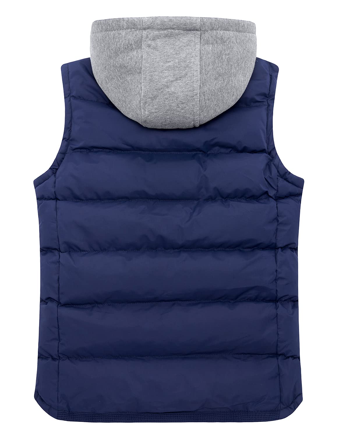 ZSHOW Men's Hooded Winter Vest Warm Padded Puffer Vest Jacket(White,2XL)