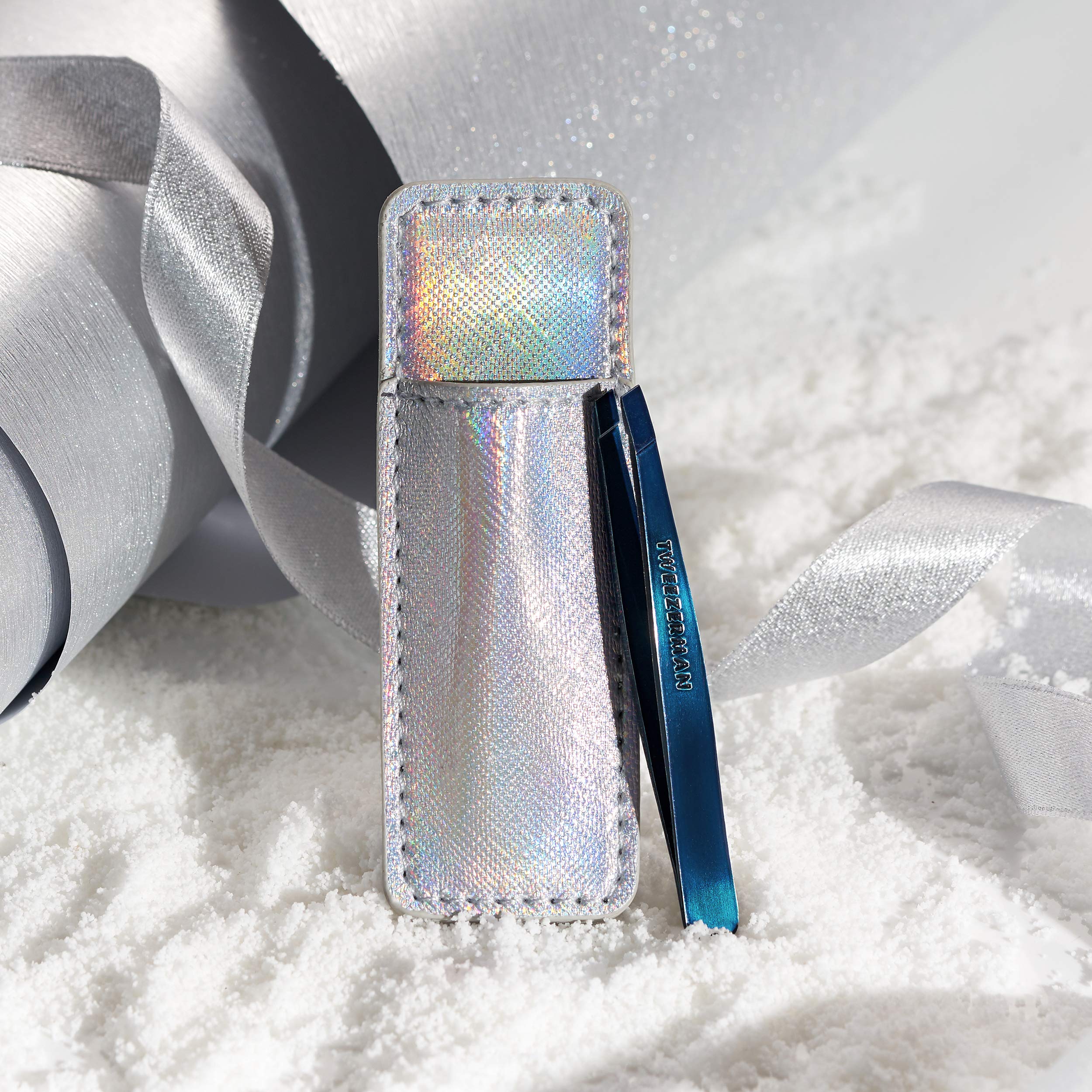 Tweezerman 4276-R Midnight Cheers Mini Slant Tweezer With Case