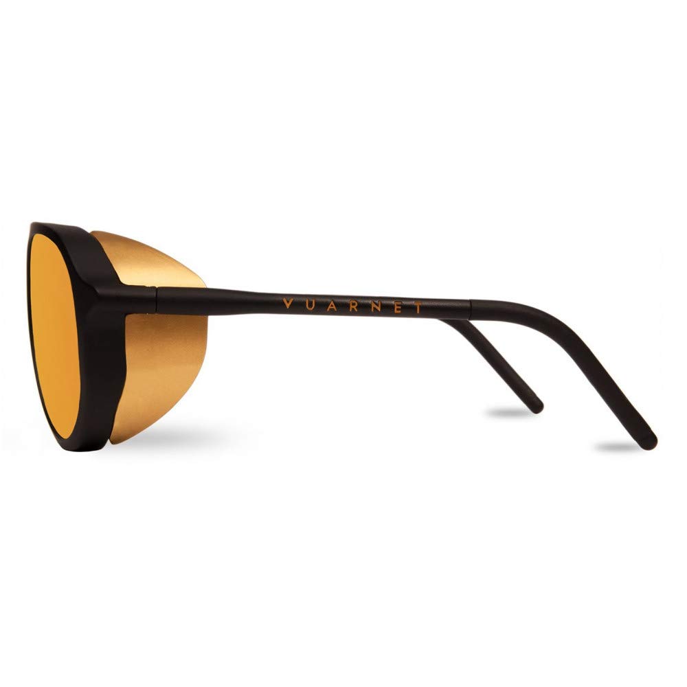 Vuarnet sunglasses Vuarnet Ice (VL-1709 0007-2129) Matt Black - Matt Gold - Brown with Mirror effect lenses