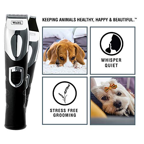 Wahl Professional Animal Touch Up Rechargeable Pet Trimmer #9854-700, Silver and Black