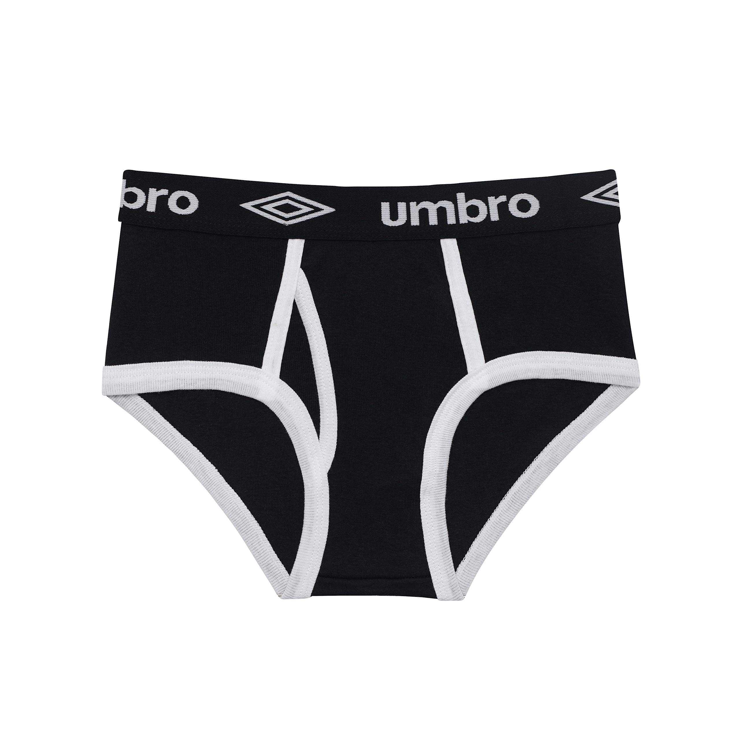 Umbro Boys Cotton Basic Briefs 5-Pack, Iron Grey/Team Navy/Black, 6/8