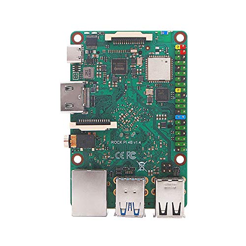 youyeetoo Rock PI 4B V1.4 Rockchip RK3399 ARM Cortex Six Core SBC/Single Board Computer Compatible with Official Raspberry Pi Display (Rock Pi4B 4G)