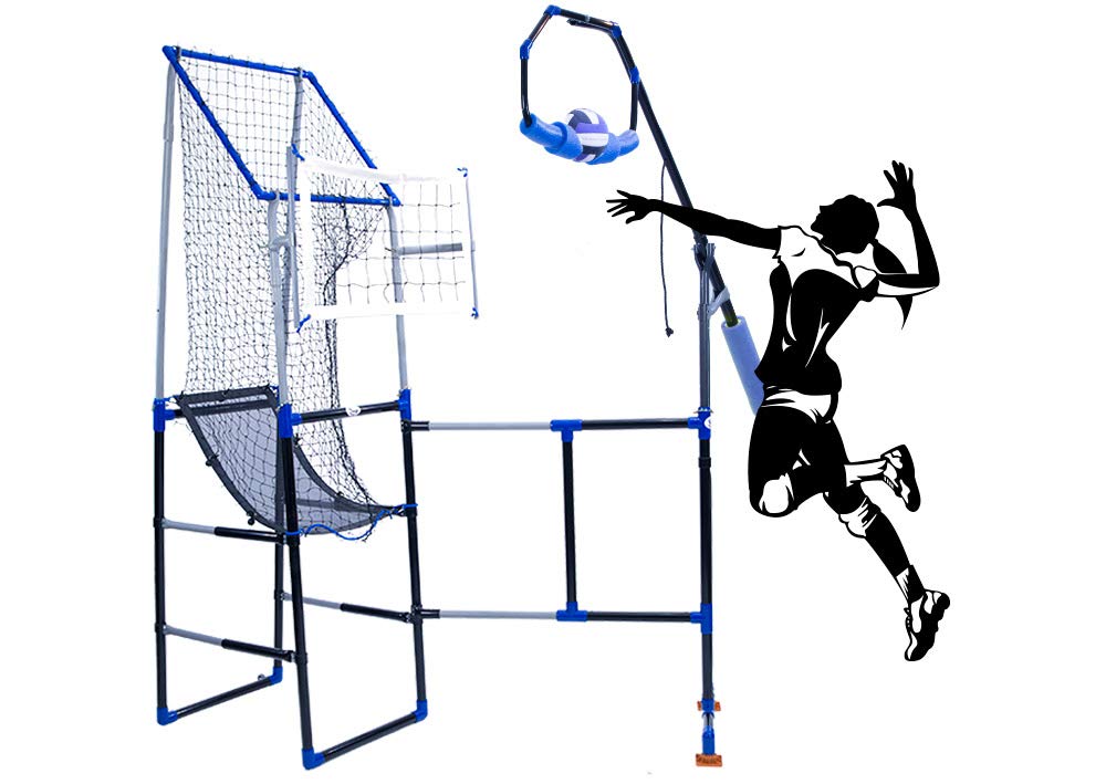 Volleyball Training Equipment Aid-The Perfect Volleyball Spike Trainer and Volleyball Serving Trainer with Adjustable Target Stand for Setting and Passing Practise.