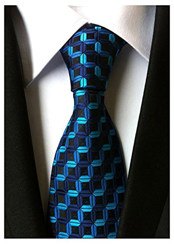 Wehug Lot 6 PCS Men's Ties Silk Tie Woven Necktie Jacquard Neck Ties Classic Ties For Men style022