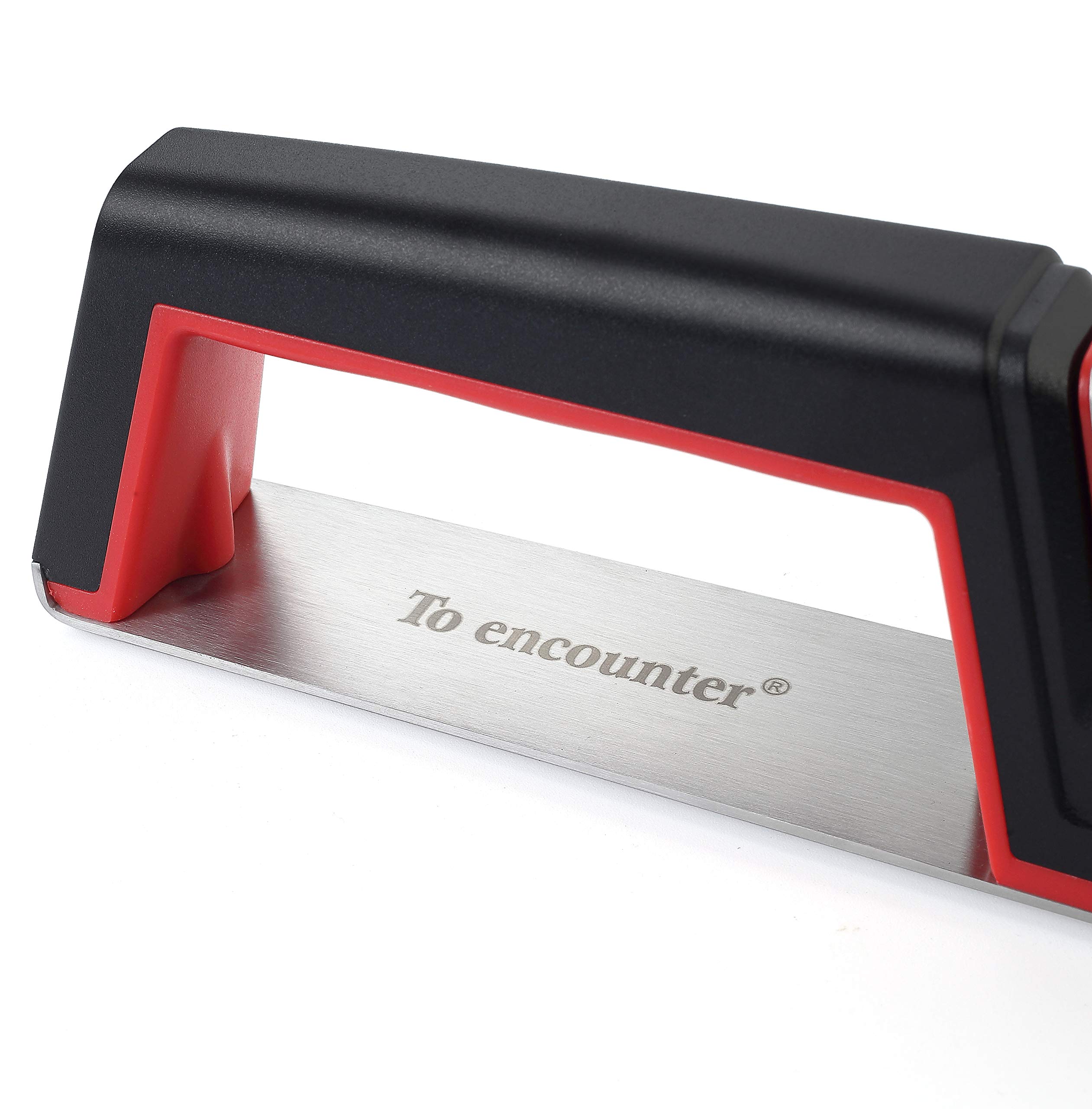 To encounter Knife Sharpener Professional 3-Stage Kitchen Knife Sharpening Tool - Restore and Polish Blades Quickly, 2-Stage Mini Outdoor Pocket Sharpener Included