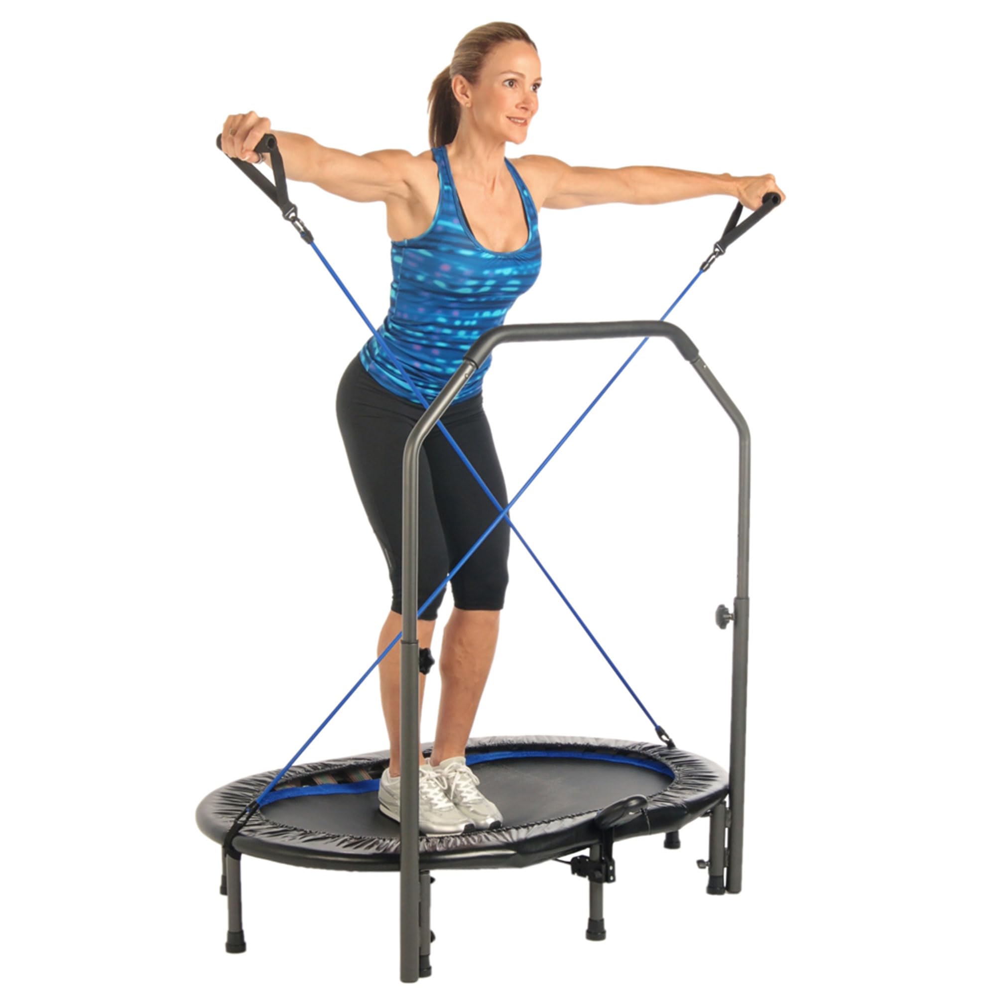 Stamina Fitness Trampoline - Exercise Trampoline with Smart Workout App - Indoor Trampoline Fitness Rebounder