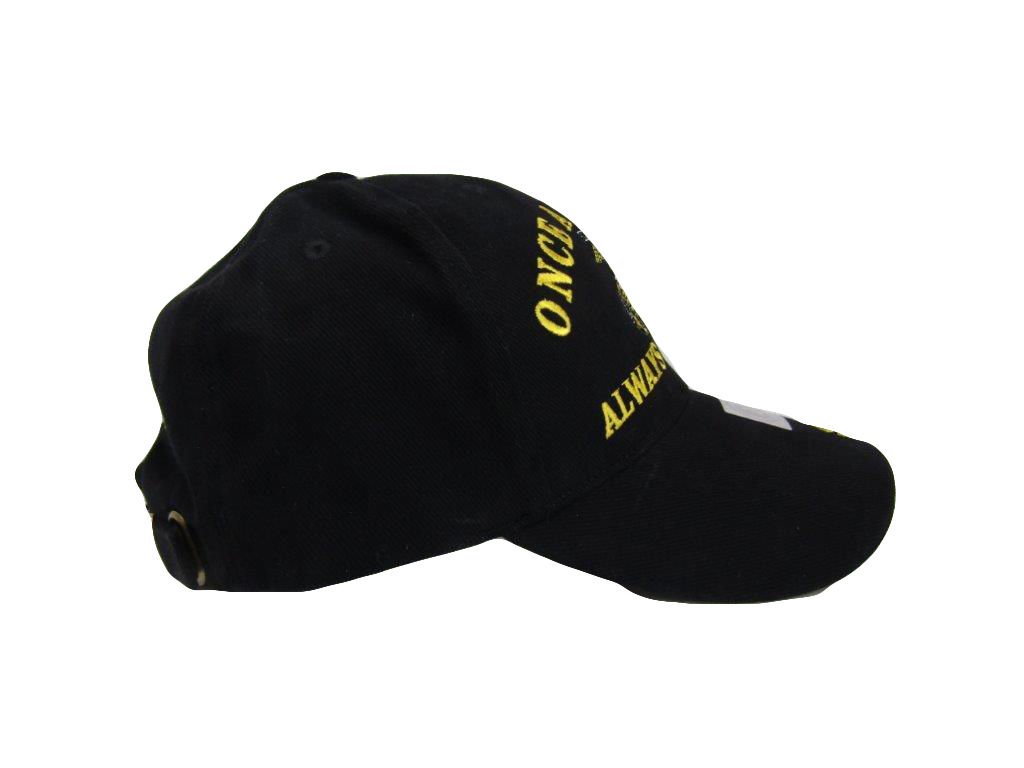 USMC EGA Semper Fi Fidelis Once A Marine Always a Marine Cap Hat Marines 4-07-B Black