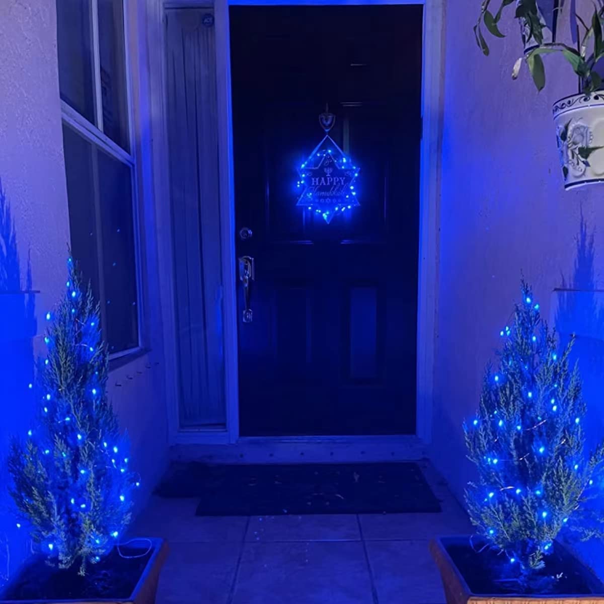 WAKAKA 2 PCS White Solar Christmas Lights Outdoor Waterproof, Each 66ft 200 LED Solar String Lights, 8 Modes Solar Fairy Lights
