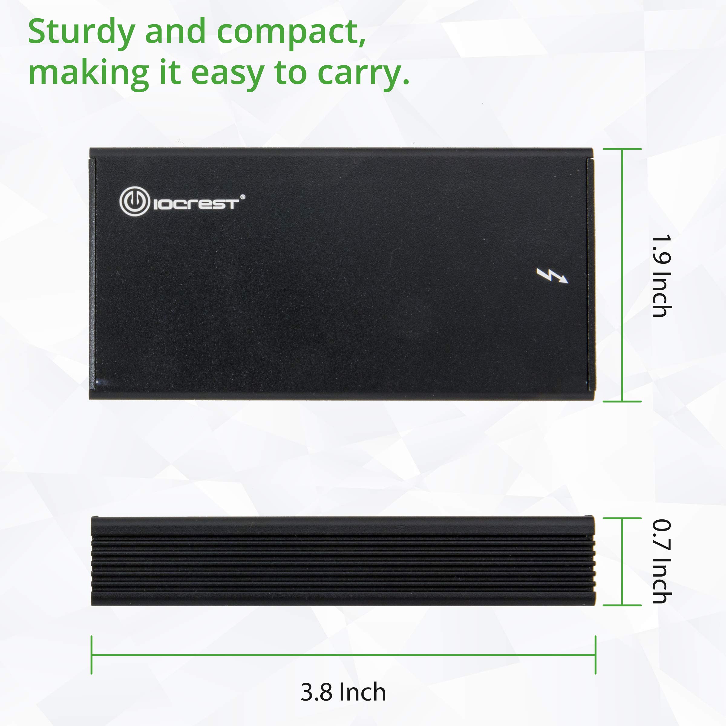 USB-C 3.1 TB3 Thunderbolt USB C M.2 M-Key NVMe 3.0 x4 Based SSD External Enclosure Supports Double Side SY-TDB40155