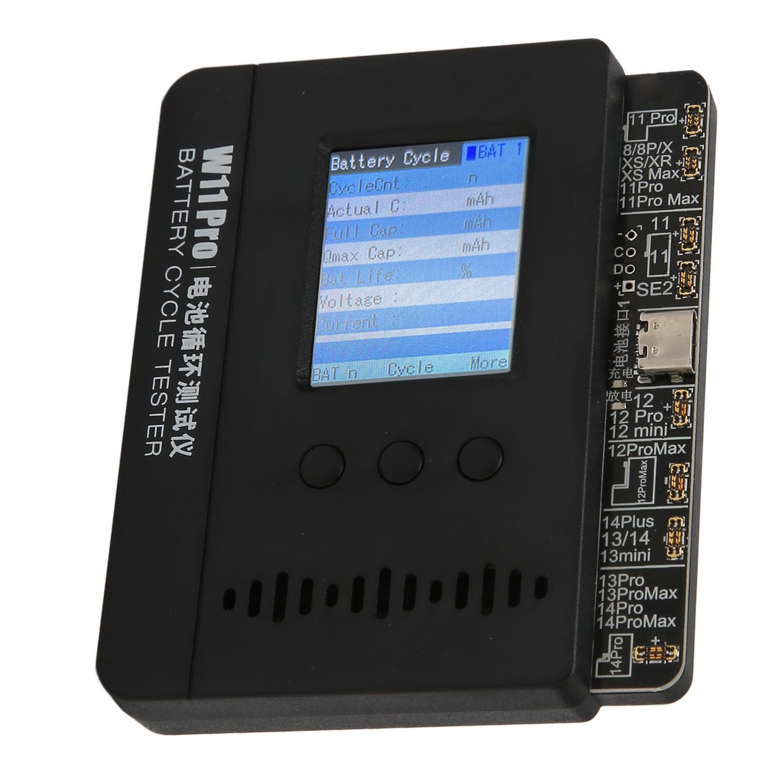soobu Battery Cycling Machine Tester 1.8 Inch TFT Screen Safe Plug and Play Phone Battery Repair Module for Phone Batteries (US Plug)