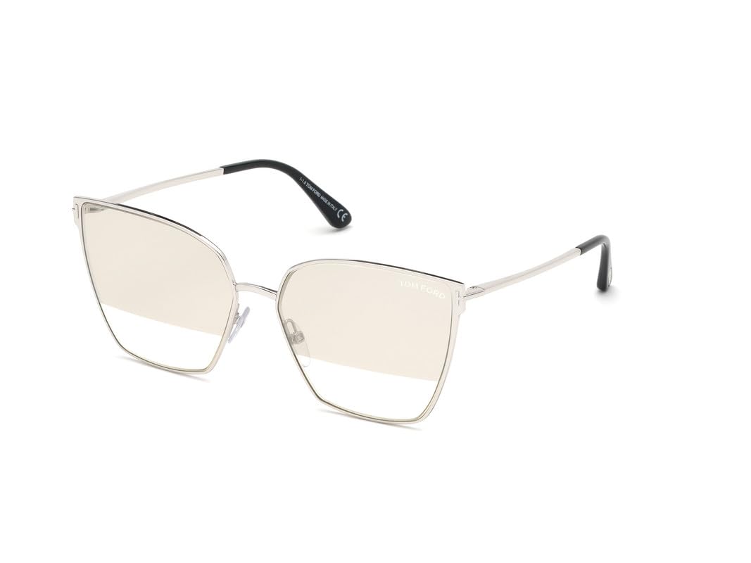 Tom Ford FT0653 18C Shiny Rhodium Helena Cats Eyes Sunglasses Lens Category 1 L