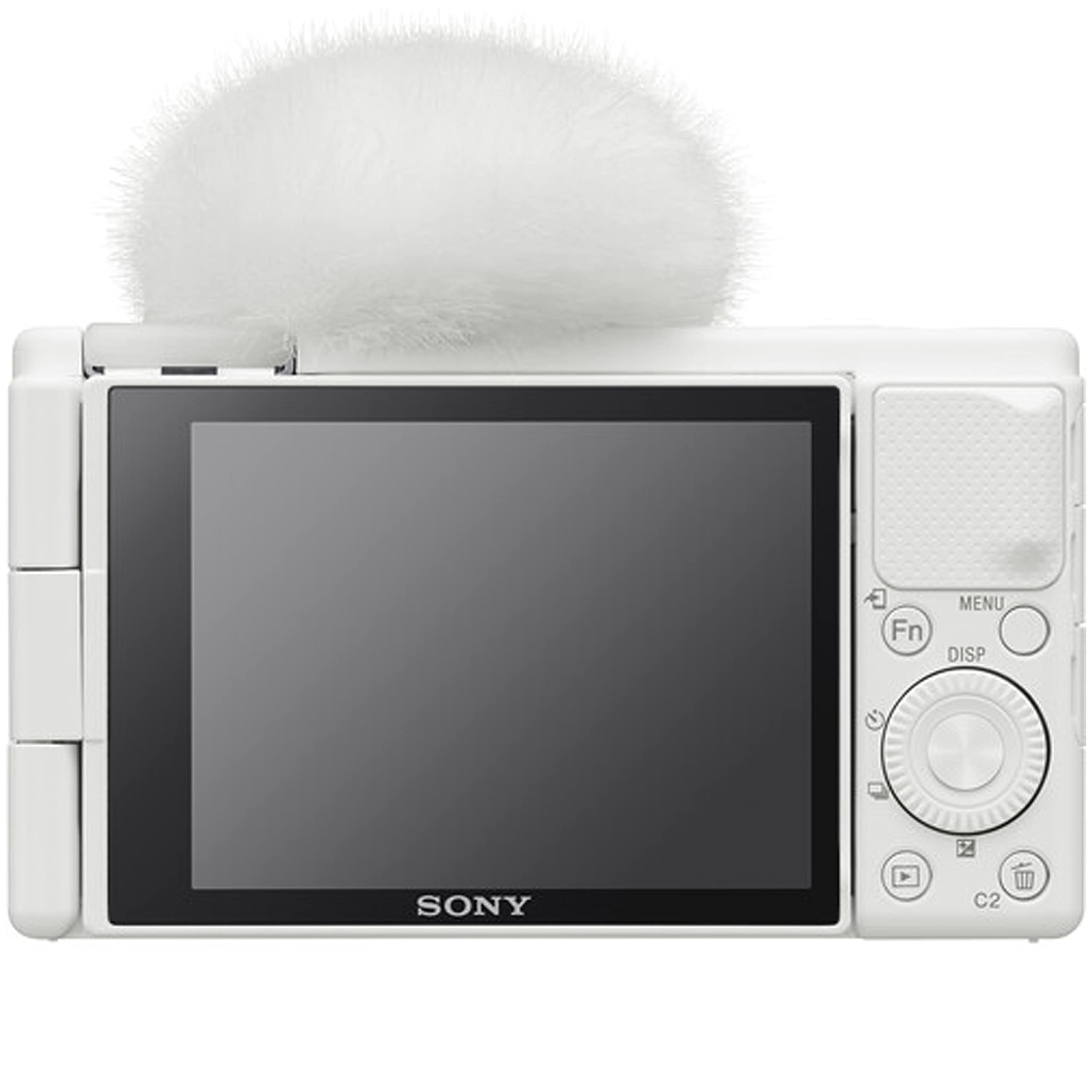 Sony ZV-1 Digital Camera (White) + 2X 64GB Memory + LED Video Light + Case + Filters + Tripod & More (25pc Bundle)