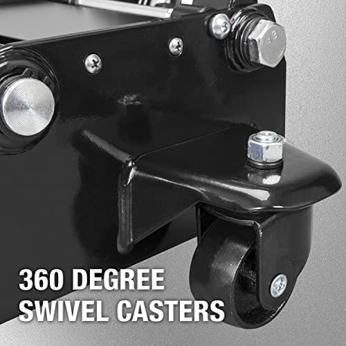 Torin ATZ830026XB Hydraulic Ultra Low Profile Heavy Duty Steel Service/Floor Jack with Dual Piston Quick Lift Pump, 3 Ton (6,000 lb) Capacity, Black