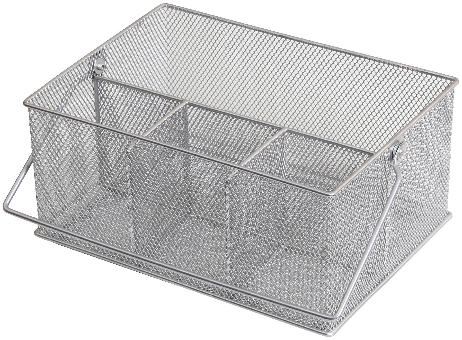 YBM HOME Mesh Silver Condiment Caddy / Kitchen Supply, Utensil, Napkin Holder (w'7 L'9.1/4 Depth 4'3/8 Inch) 1151M (1)