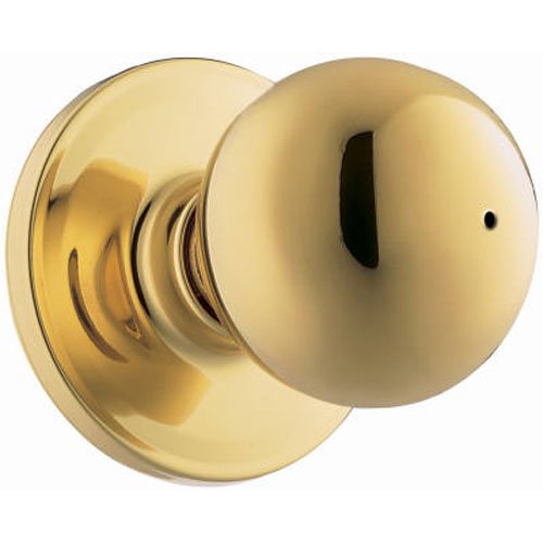 WEISER LOCK GAC331 Y3 MS 6LR1 Yukon Privacy Knob, Bright Brass