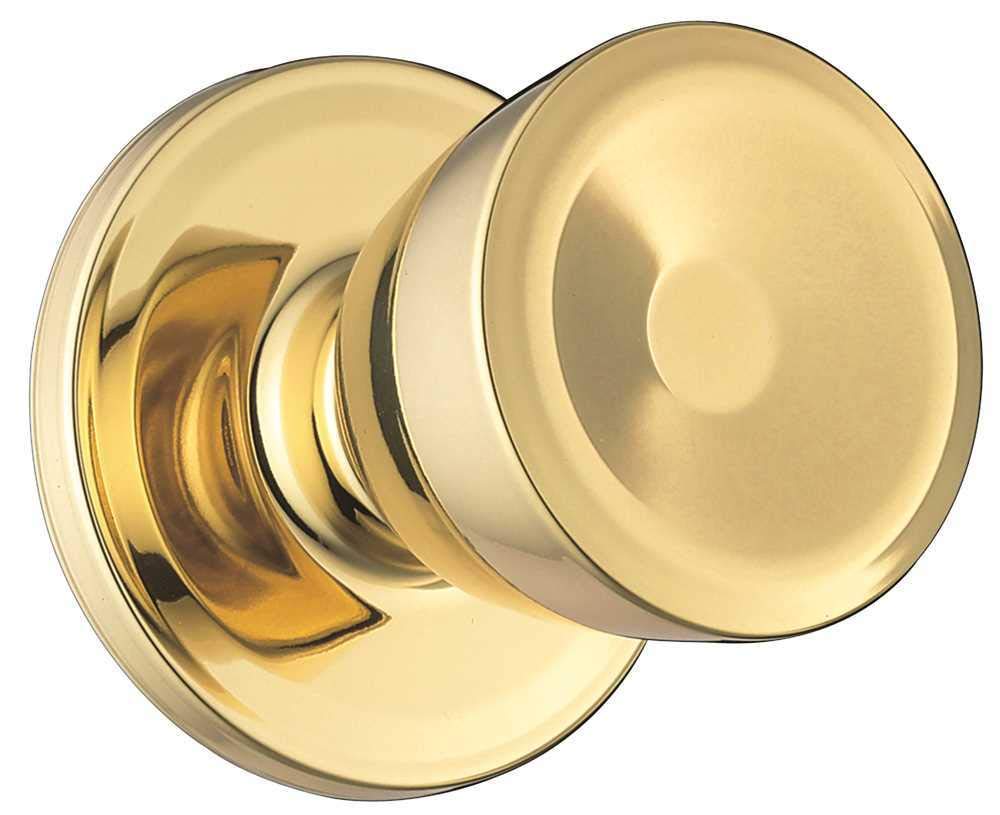 WEISER LOCK GAC101 B3 6LR1 Beverly Passage Knob, Bright Brass