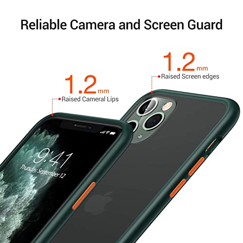 TORRAS Shockproof Designed for iPhone 11 Pro Max Case, [10FT Military Grade Drop Protection] Translucent Matte Hard PC Back + Soft TPU Bumper, Slim iPhone 11 Pro Max Phone Case, XmasTree