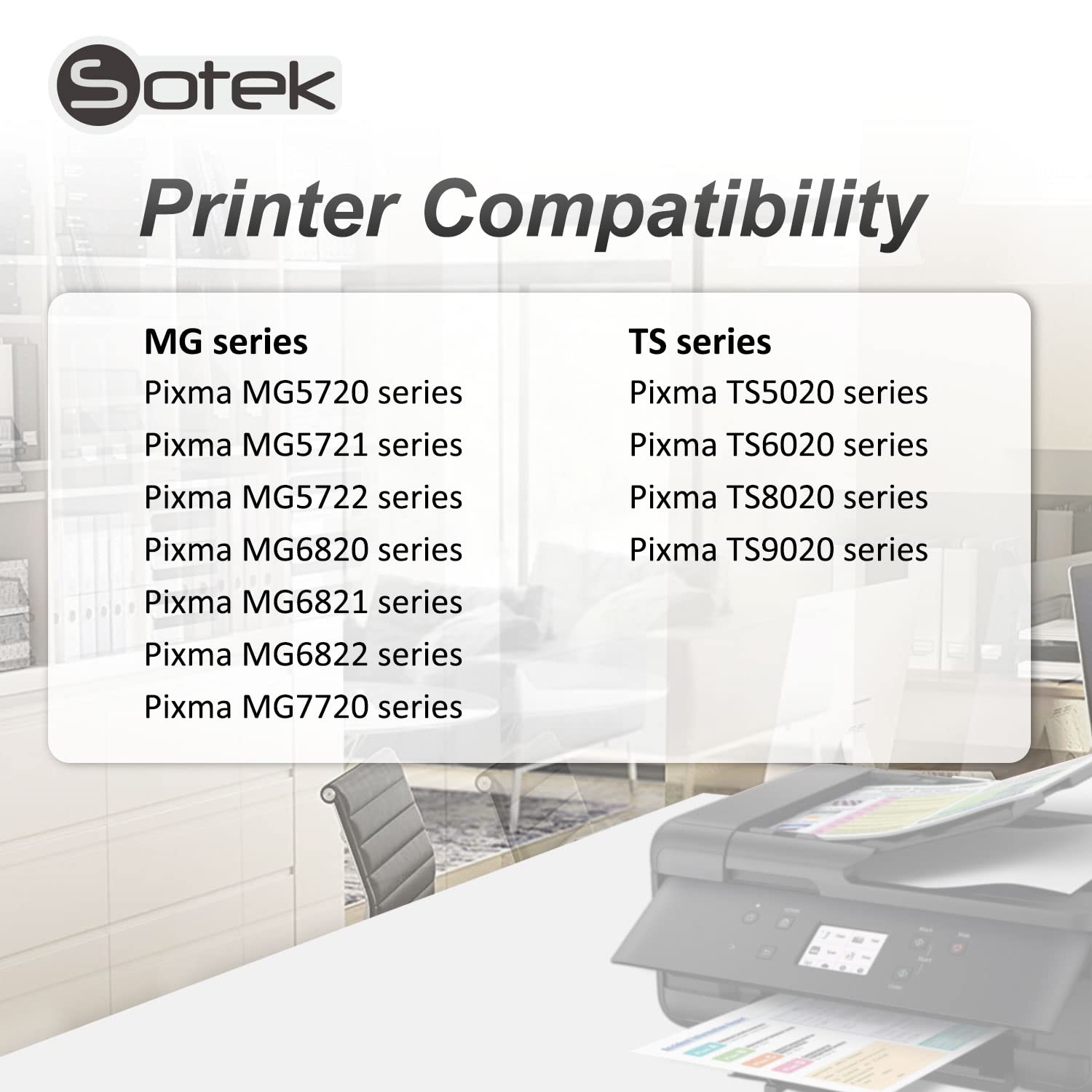 Sotek Compatible Ink Cartridge Replacement for PGI-270XL 270 CLI-271XL 271, Work with Pixma MG7720 TS8020 TS9020 (3 Sets + 3PGBK, with Gray -21 Pack)