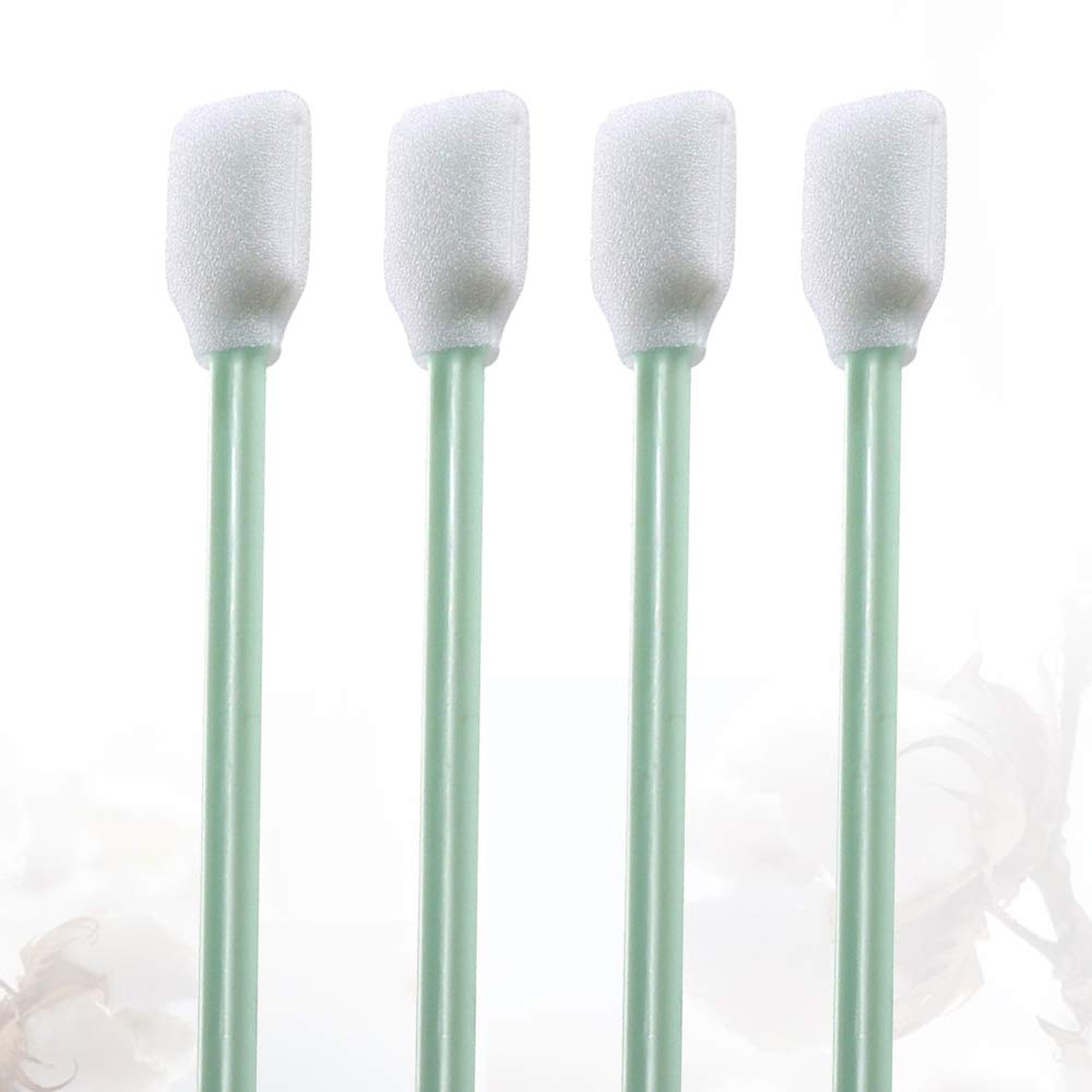 Wellgler's 200pcs 5.11" Foam Swabs, Square Rectangle Cleaning Swab，for Solvent Format Inkjet Printer Roland Optical Equipment