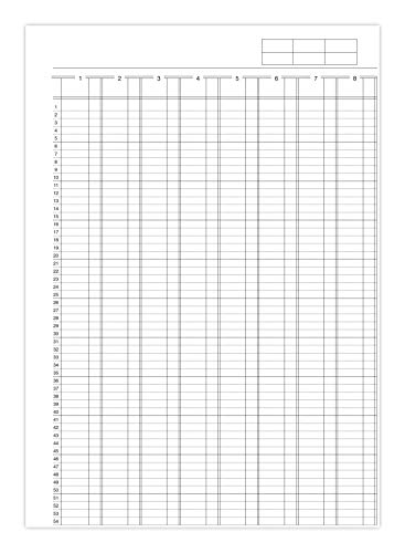 Silvine A4 Book Keeping Analysis Pad, 80 Pages Printed 'Analysis' 8 Columns - Ref A4A8,Grey