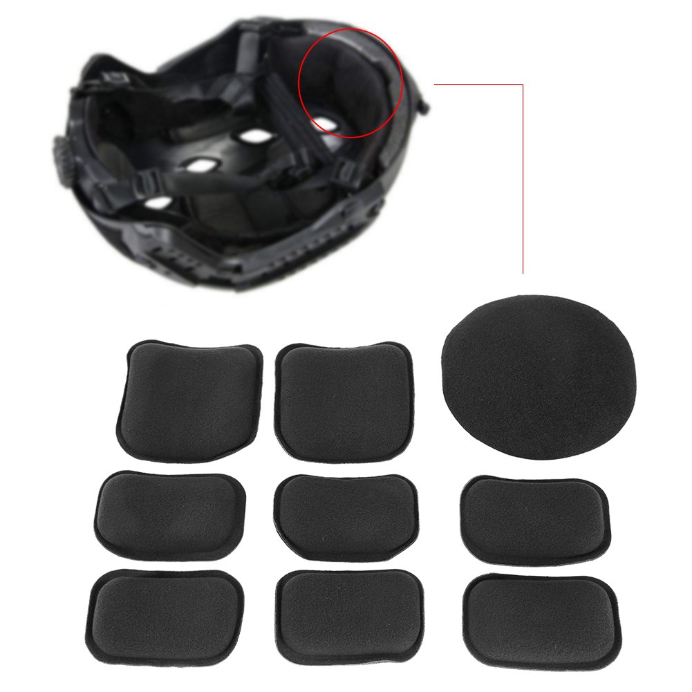 Wbestexercises Tactical Helmet Pads, 19pcs/Set Soft and Durable EVA Foam Protective Helmet Pads Airsoft Paintball Helmet Cushion Replacement for Fast Helmet and Other Modifications Helmets