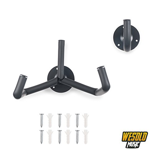 WESOLO Guitar Wall Mount Slatwall Horizontal Guitar Wall Hanger Holder Bass Rack Hook