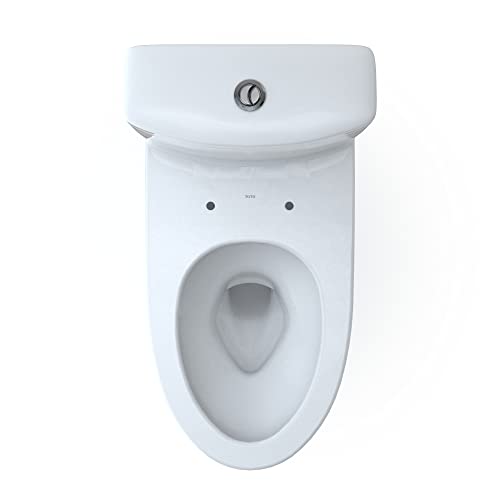 TOTO® Aquia® IV Two-Piece Elongated Dual Flush 1.28 and 0.9 GPF Toilet with CEFIONTECT, Cotton White - CST446CEMFGN#01