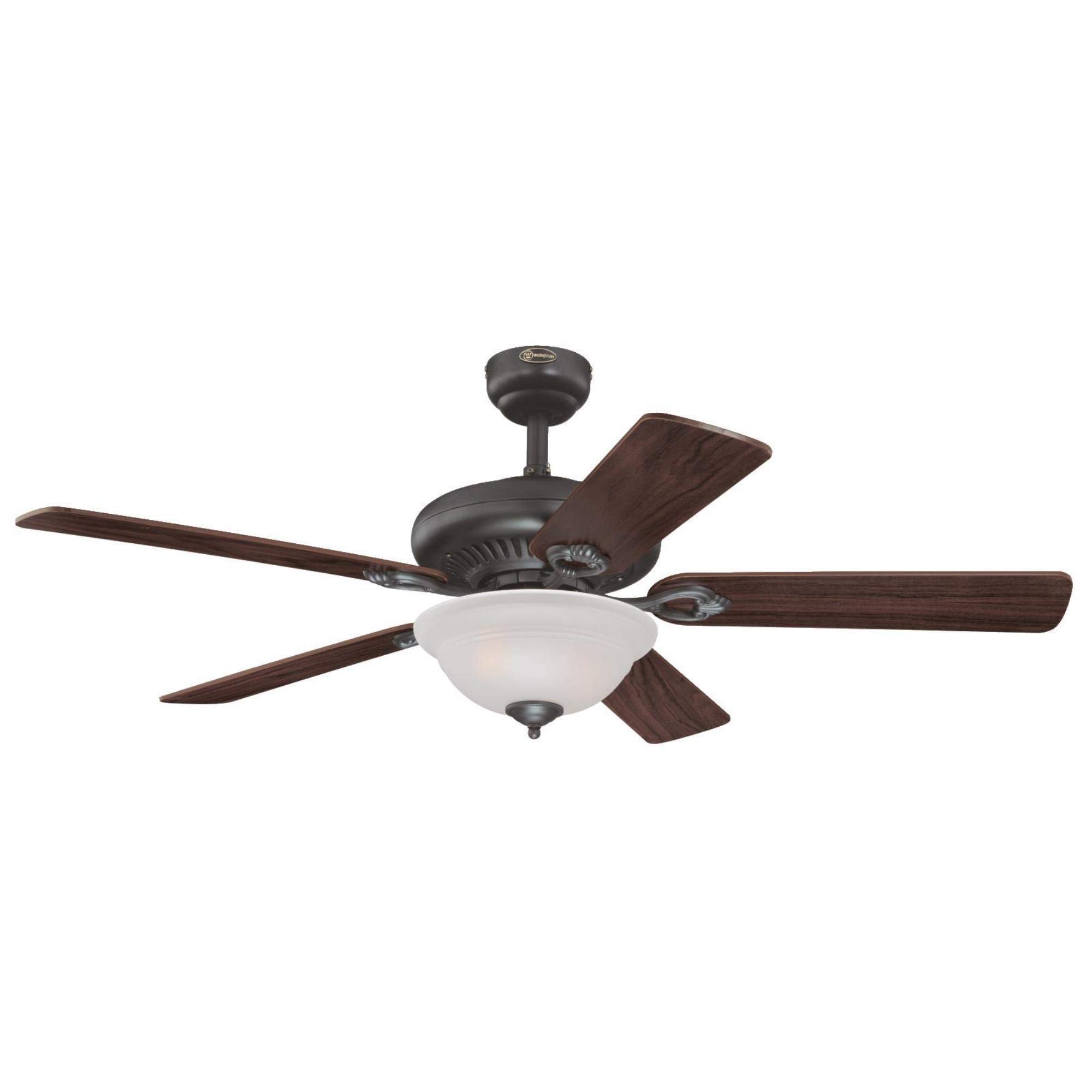 Westinghouse 7235100 Fairview Indoor Ceiling Fan with Light and Remote, 52 Inch, Oil Rubbed Bronze