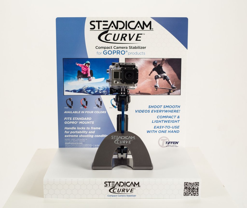 Steadicam Curve-BK Handheld Video Stabilizer and Grip for GoPro Hero Cameras 3, 4 Black & Hero 5 (Black)