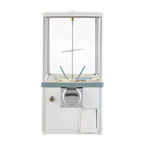 YIYIBYUS Vending Machines,Candy Vending Machine, Toy Candy Bulk Gumball Machine for Retail Store (Metal, ABS,White)