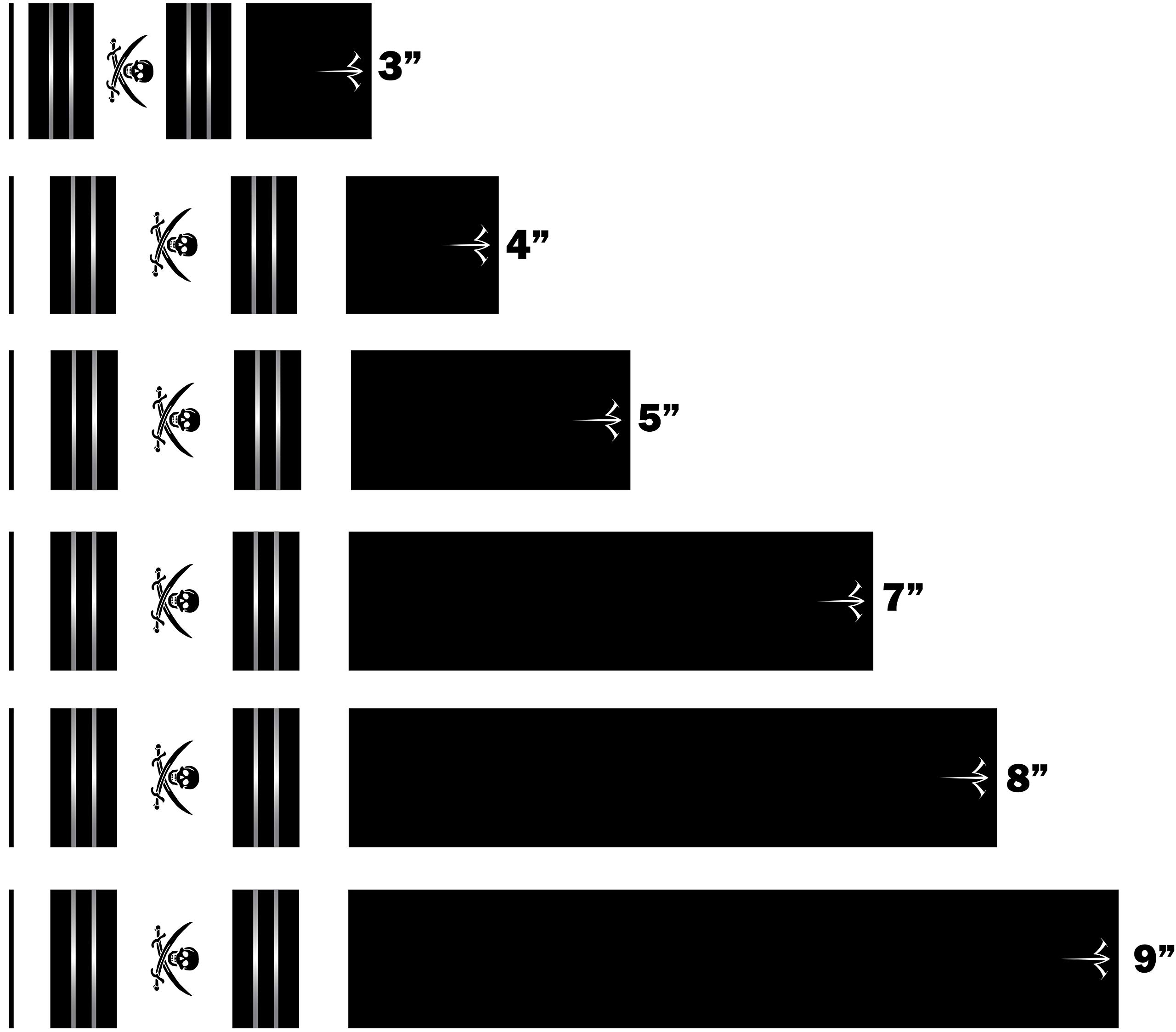White Water Archery Non-Laminated Skull and Swords Calico Jack Black Flag Traditional Arrow Wraps 15 Pc Choose Length Width (8, 1.4)