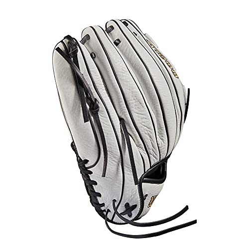 Wilson 2022 A1000 V125 12.5" Fastpitch Outfield Glove - Left Hand Throw, Black/White/ Metallic Gold