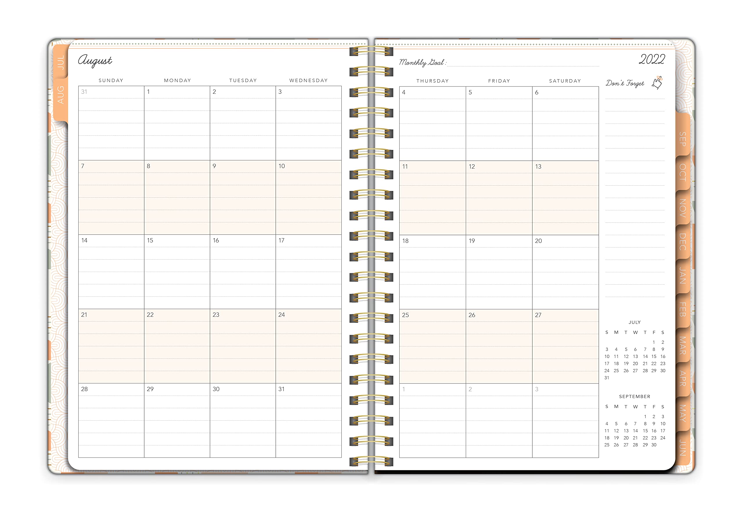 Southworth Academic Planner (July 2022-June 2023), 7" x 9.25", Playful Dots, Premium 28#/105 gsm Paper, Twin Wire (91088)