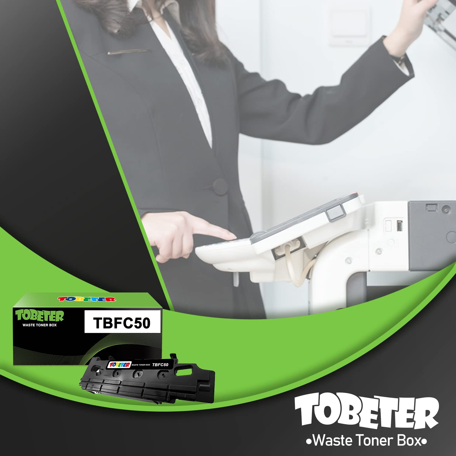 ToBeter Compatible TB-FC505 Waste Toner Replacement for Toshiba TBFC50 Waste Container Box for EStudio 2505AC 2515AC 2555C 3005AC 3015AC 3055C 3505AC 3515AC 3555C 4505AC 4515AC 4555C Printers (1-Pack)