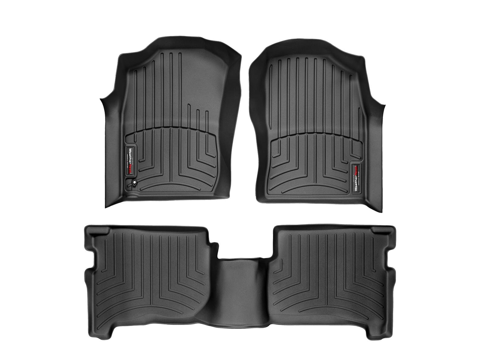 WeatherTech Custom Fit FloorLiners for Toyota 4Runner - 1st & 2nd Row (44123-1-2), Black