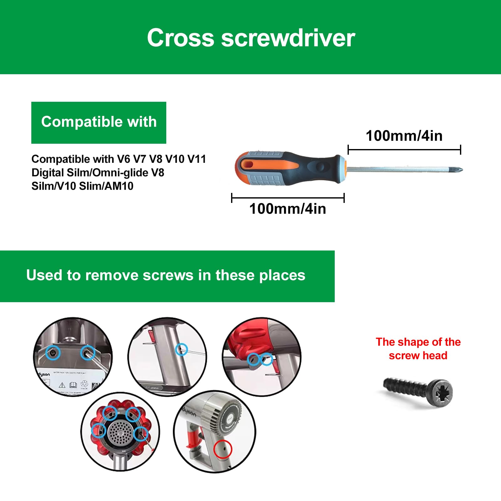 tuvisin Screwdriver Set Compatible with Dyson V6 V7 V8 V10 V11 V15 Vacuum Cleaner,Screwdriver Set Cleaning Kit, Special Maintenance and Cleaning and Repair Customized Disassembly Tool