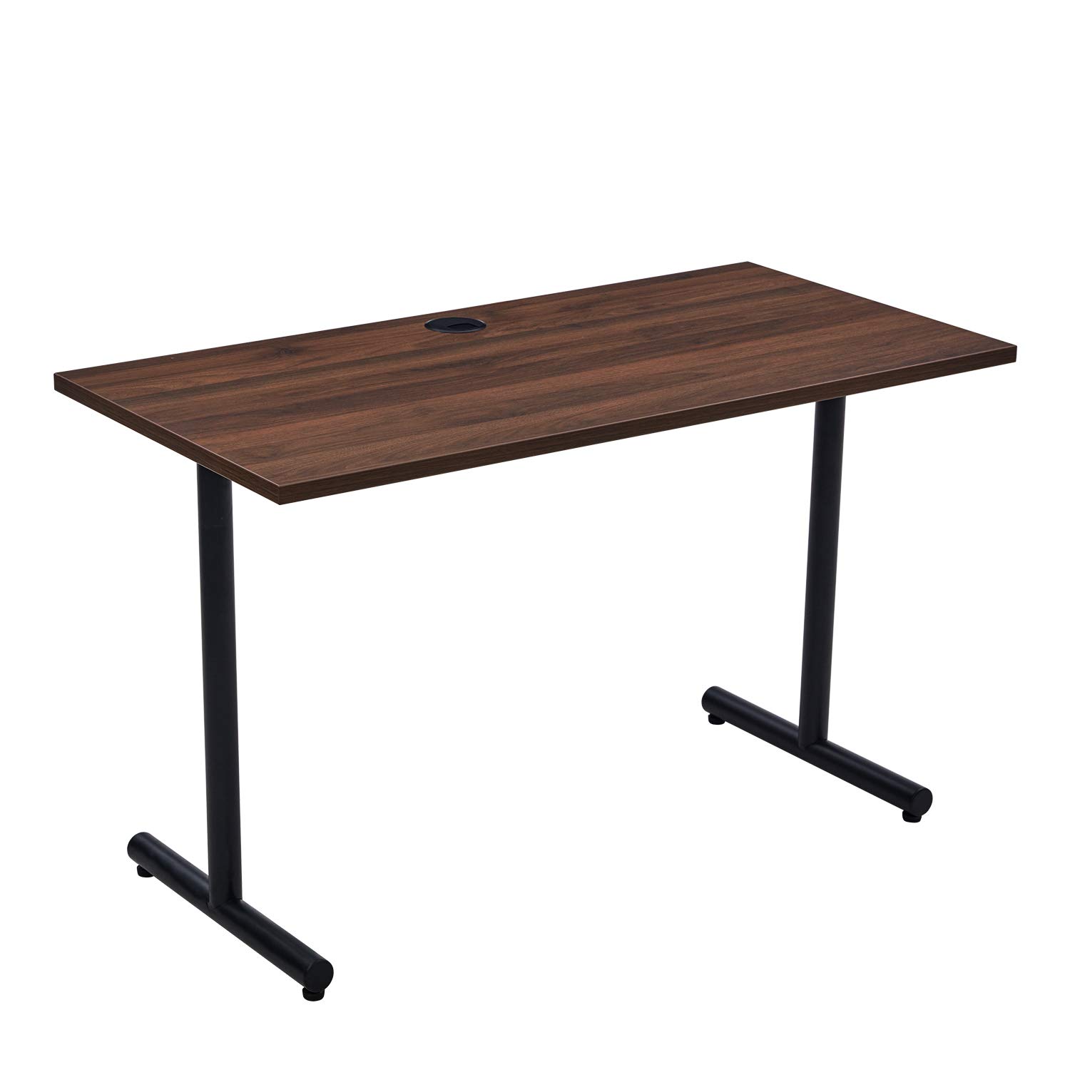 VICLLAX Home Office Writing Desks, 47-inch Computer Desk, Walnut