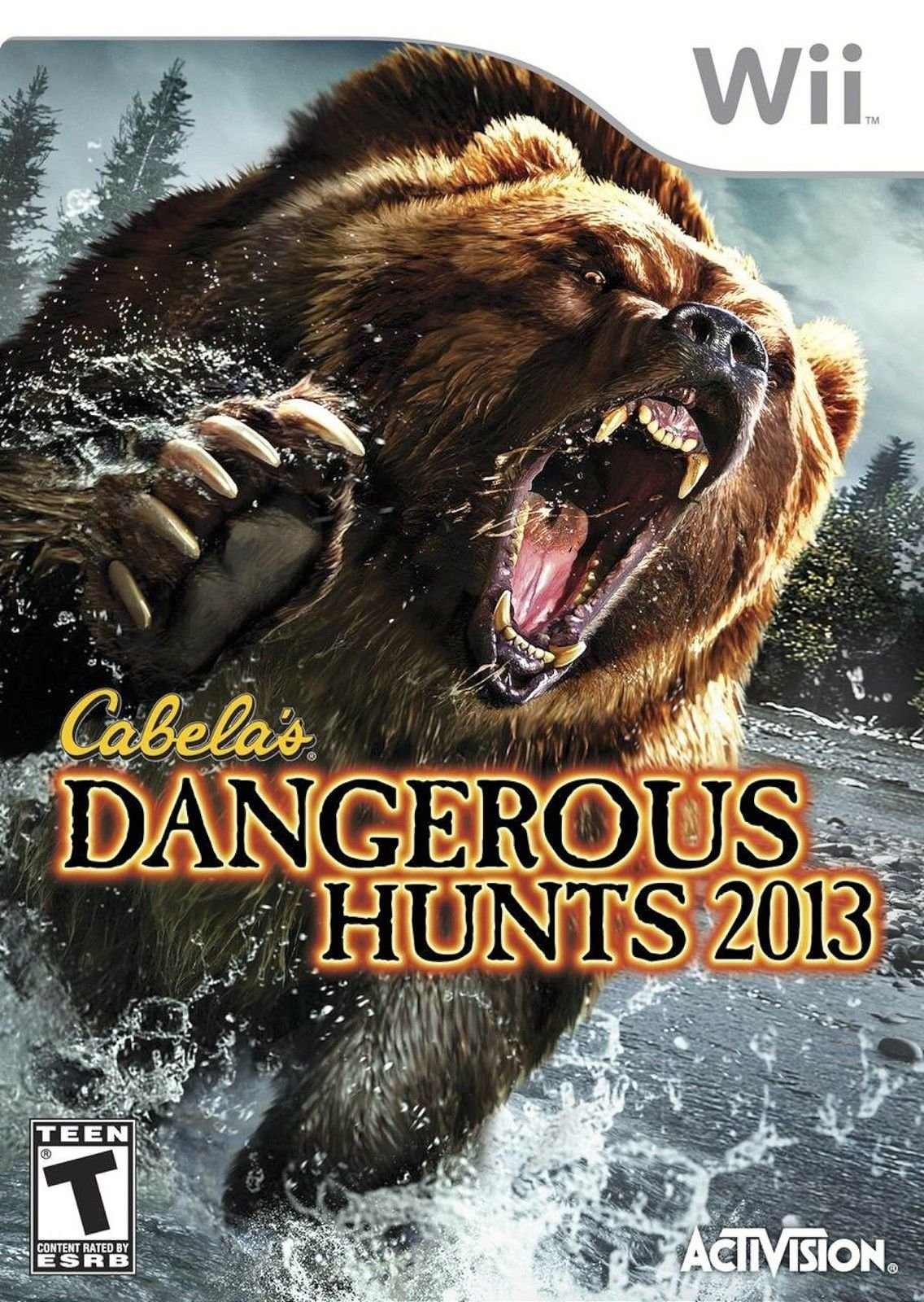 Wii/Wii-U Cabela's DANGEROUS HUNTS 2013 Game Set Top Shot bear 2-GUN Bundle