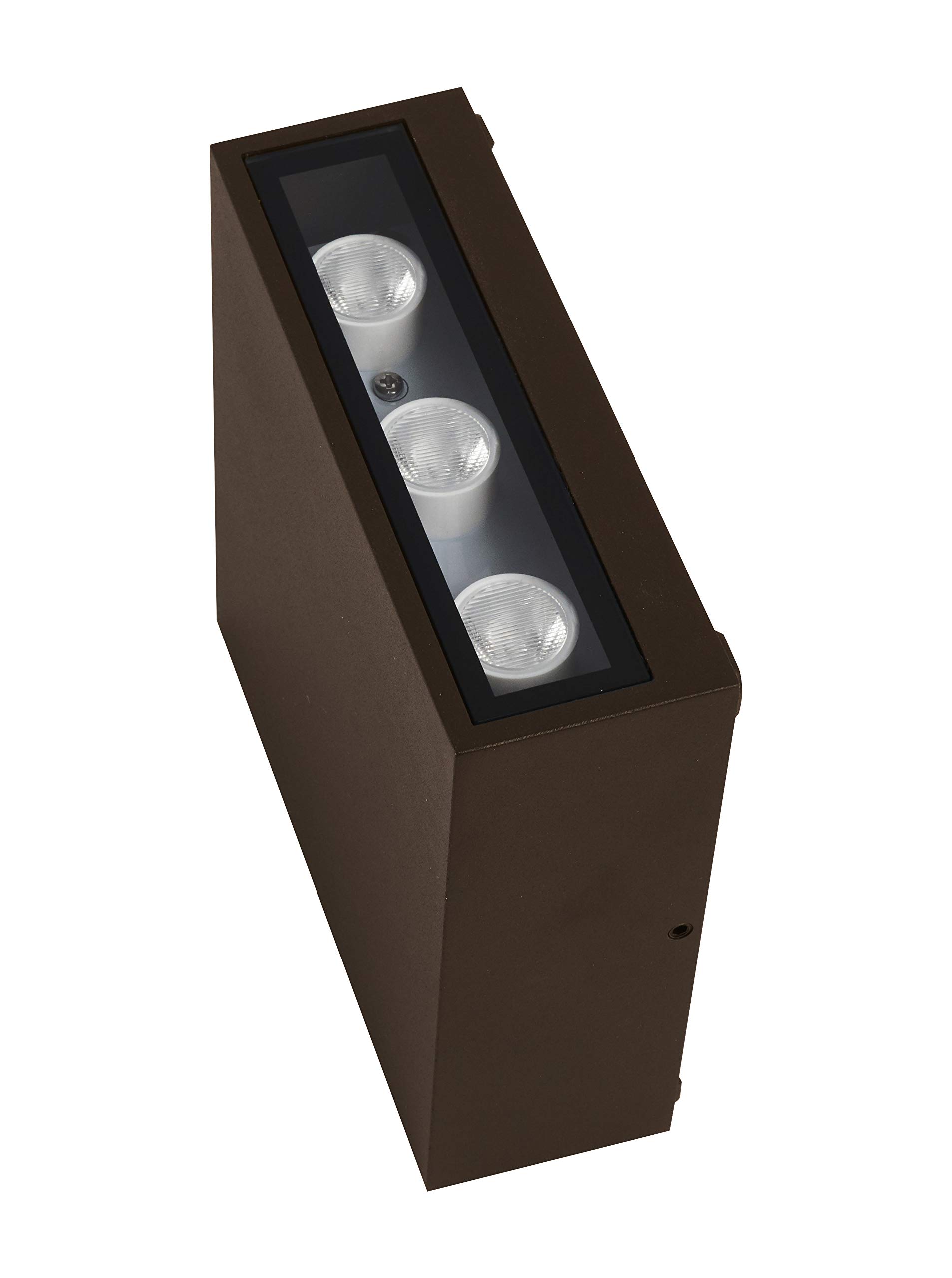 VidaLite Modern Slim LED Exterior Up/Down Wall Mounted Square Light 4000K, 410 Lumens, for Outdoor Home Garden Décor, Bronze