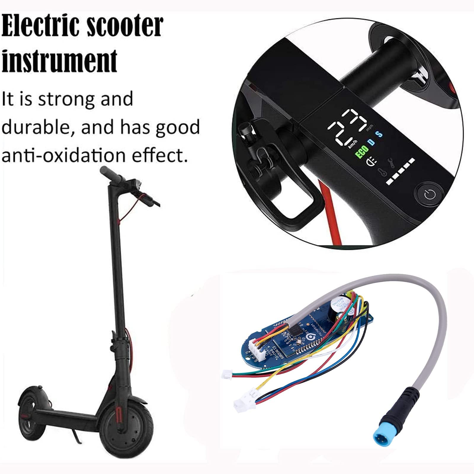 WELLSTRONG Electric Scooter Dashboard Replacement for Xiaomi MIJIA M365 Electric Scooter Circuit Board Contain Screen Cover