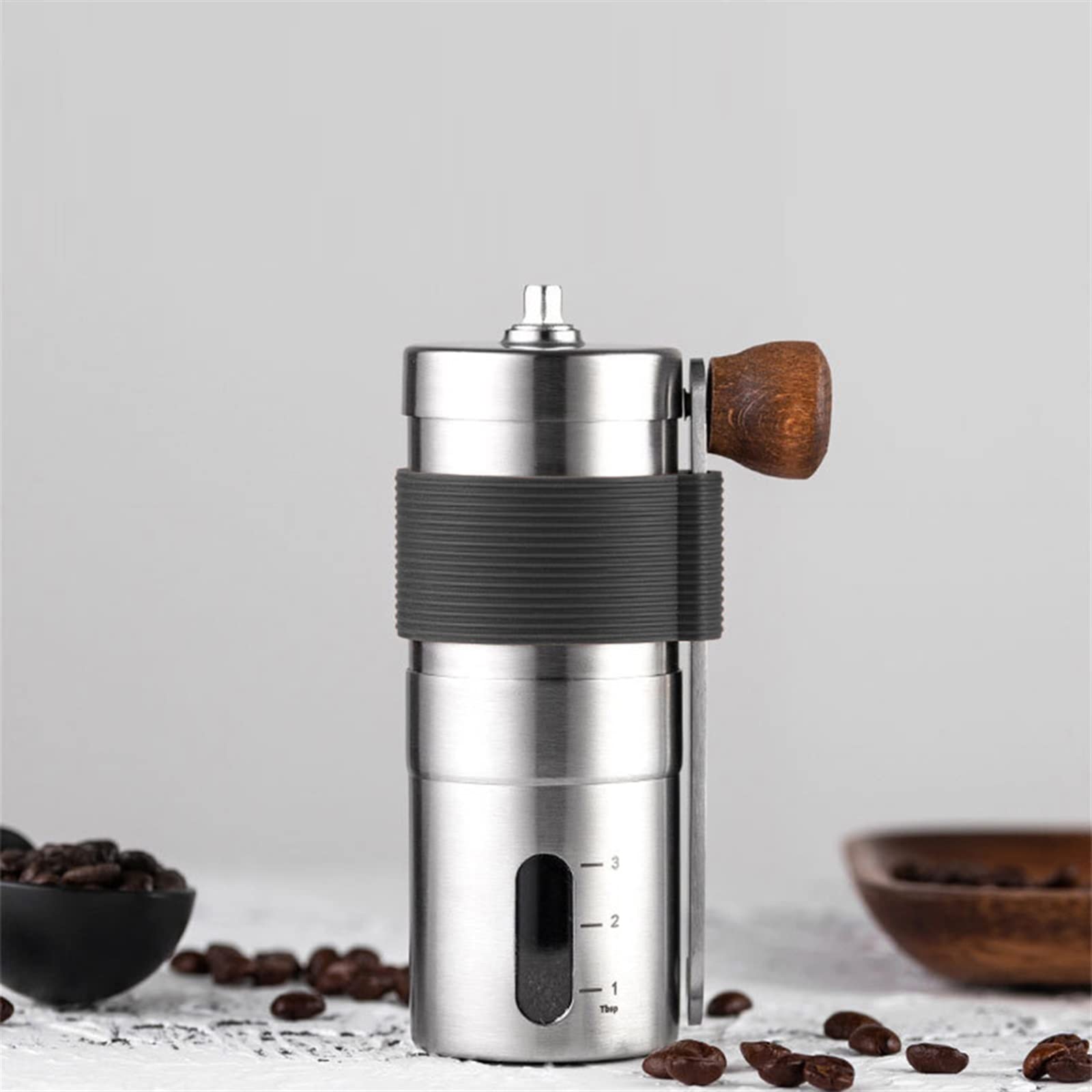 VEMMIO Coffee Machine Mini Manual Coffee Grinder Stainless Steel Portable Hand Core Grains Mill Coffee Beans Grinding Machine Home Kitchen Tools