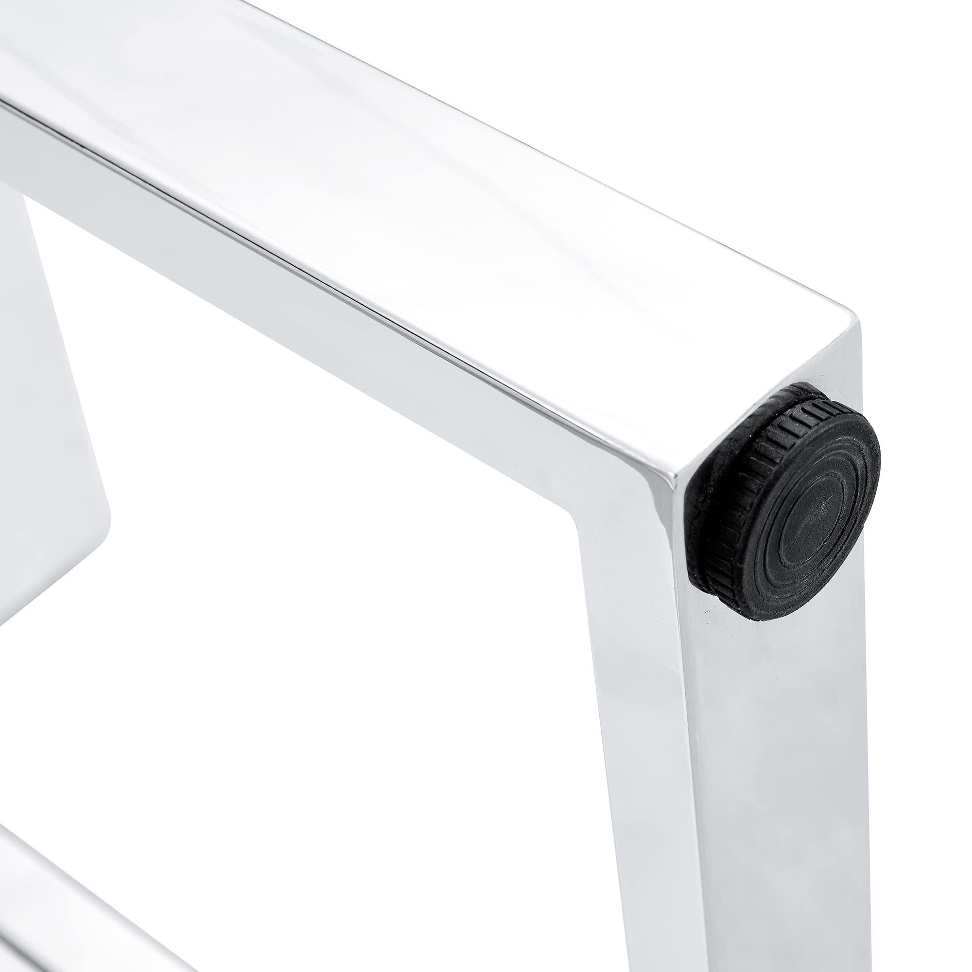 VENBER 63" Rectangular Glass Dining Table for 6-8, Large Modern Minimalist with 0.4" Tempered Glass Tabletop and MDF Trapezoid Bracket,for Kitchen Dining Living Meeting Room (White)