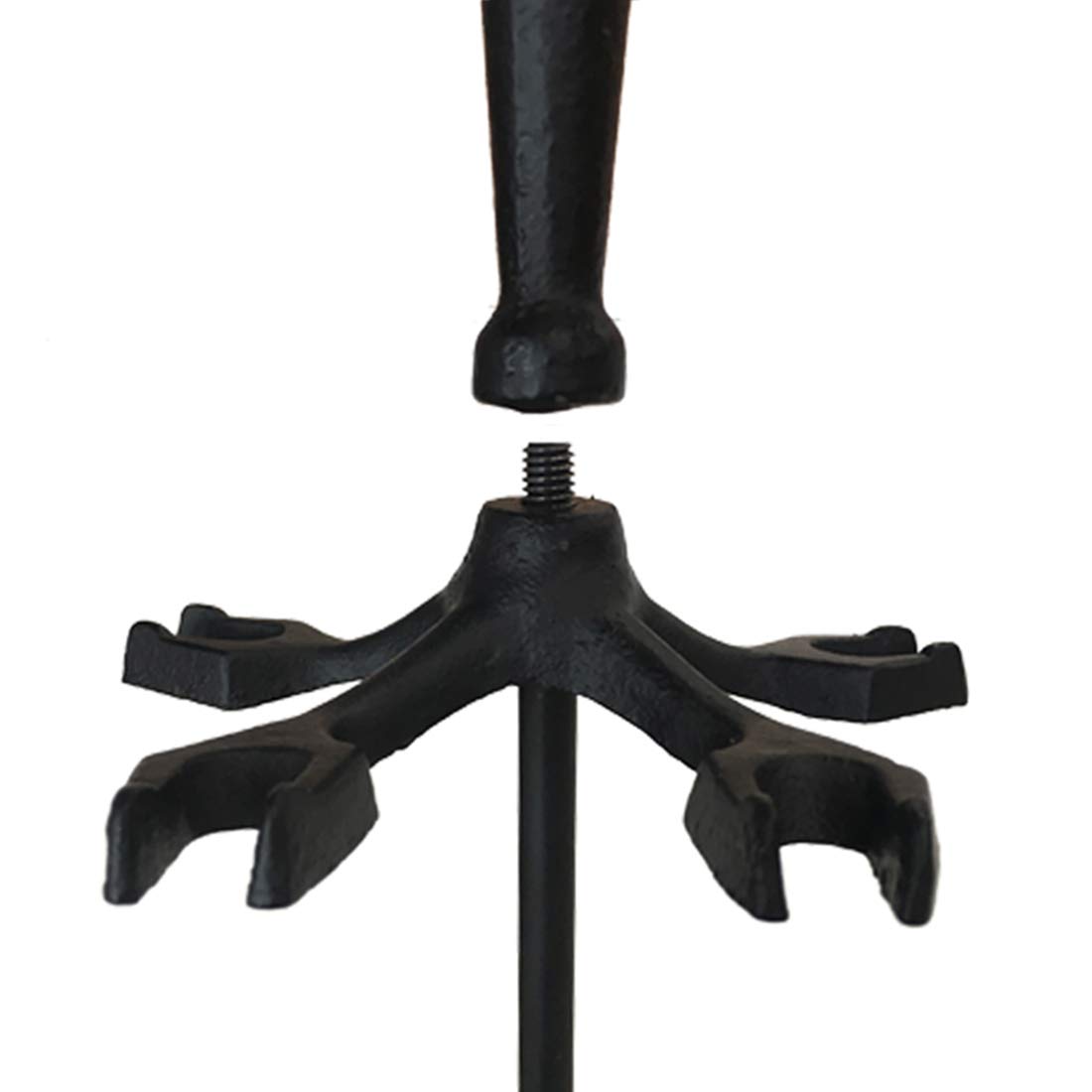 Tosnail 5 Pieces Wrought Iron Fireplace Tools Set - Brush, Shovel, Tong, Poker and Stand Base