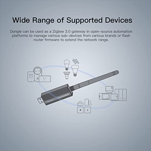 SONOFF Zigbee 3.0 USB Dongle Plus Gateway, Universal Zigbee USB Gateway with Antenna for Home Assistant, IoBroker, Wireless Zigbee 3.0 USB Adapter(1 Pack)